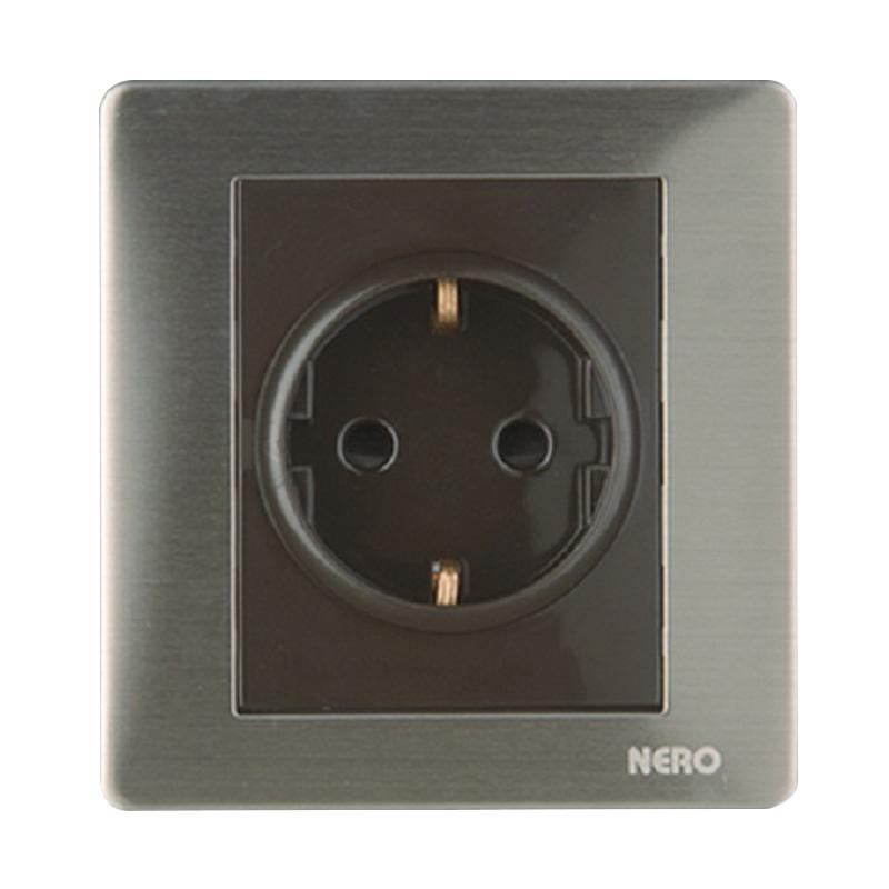 Jual Nero Stainless V81611VG Saklar Listrik [1 Gang Schuko Socket with ...