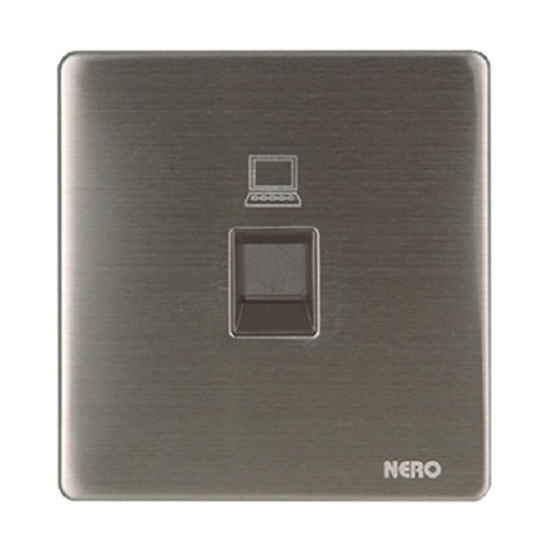 Promo Nero V8PCA Saklar Listrik Stainless [1 Gang Data Outlet CAT6 with ...