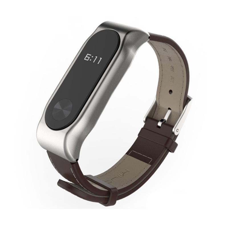 Jual Mijobs Magnetic Shell Leather Strap For Xiaomi Mi Band 2 Oled ...