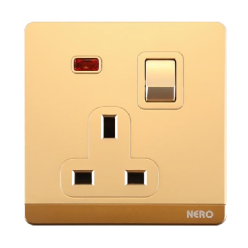 Jual Nero Decora Q71311VD-G Saklar Listrik - Gold [1 Gang Switch Socket ...