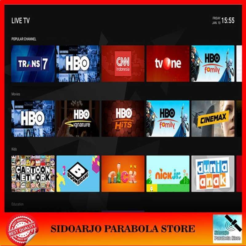 Jual Transvision Xstream Android TV Box Full HD Free Channel Premium 3 ...