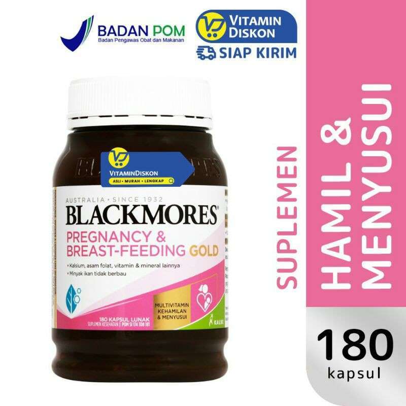 Jual Blackmores Pregnancy And Breastfeeding Gold BPOM Kalbe 180 Caps ...