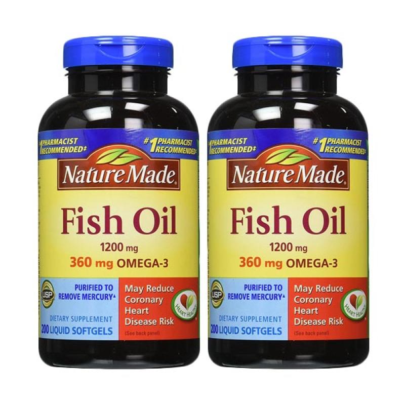 Jual Nature Made Fish Oil 1200 Mg Multivitamin [2 pcs/ 360 Mg Omega-3/ 200 Liquid Softgels ...