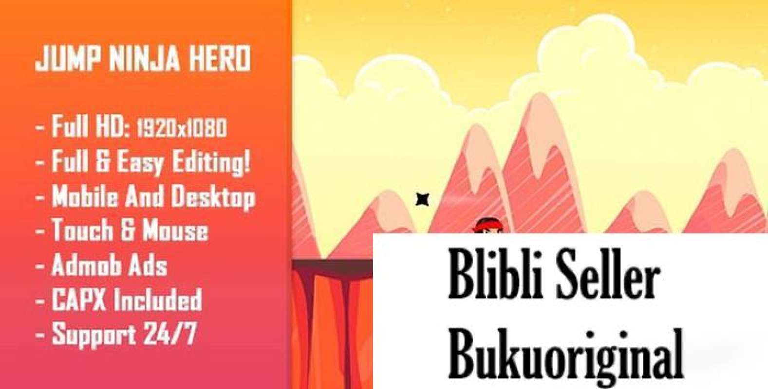 Jual Aplikasi Jump Ninja Hero Html5 Game Mobile Version Construct2 Cap di Seller Bukuoriginal ...