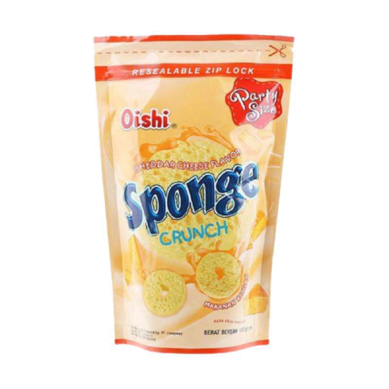 Jual OISHI Sponge Crunch Cheddar Cheese Snack Party Size Keju 120 gr di ...