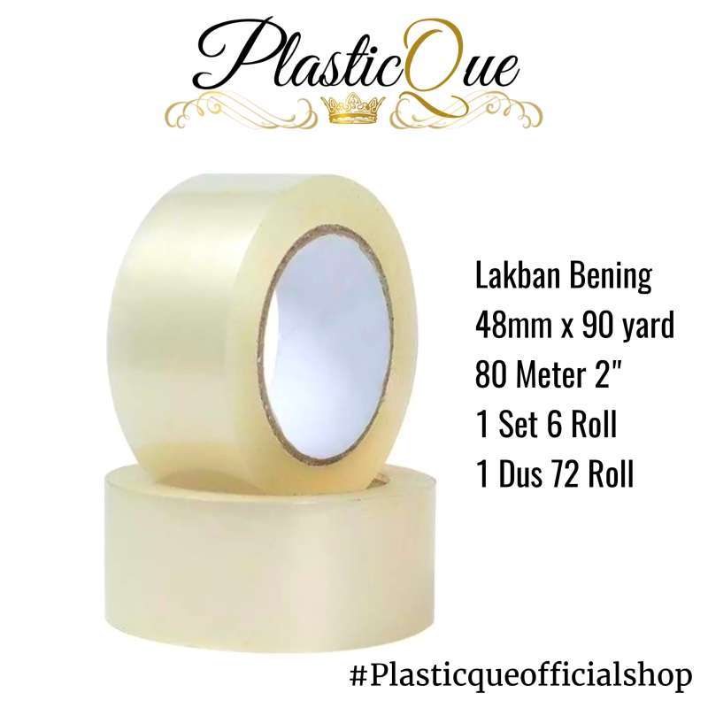 Promo LAKBAN BENING ISOLASI BESAR SOLATIP SELOTIP KUAT 48MM 90 YARD ...