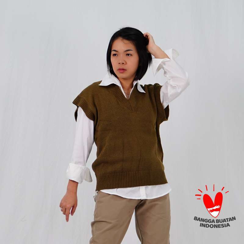 Promo Okechuku Vest Sila Rompi Rajut Fashion Wanita Rompi Korea Outer V ...