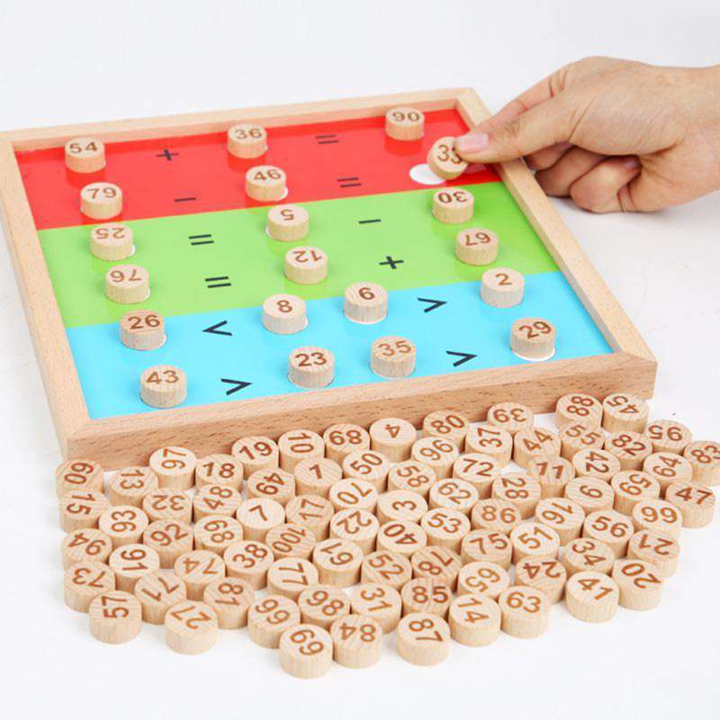 Promo Wooden Hundred Board Game 1 To 100 Numbers Montessori Kids Math ...
