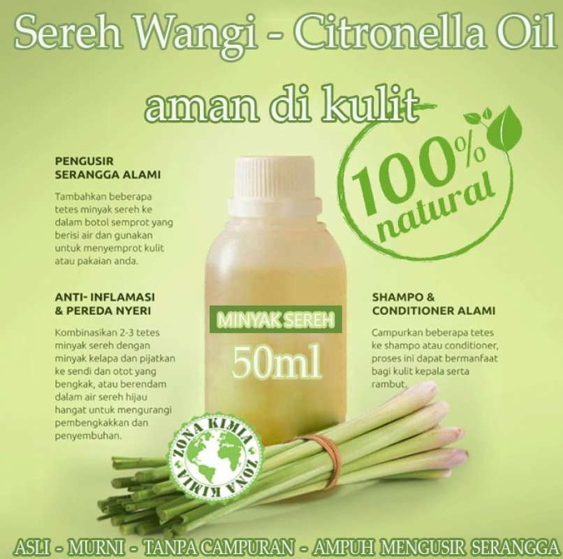 Jual Minyak Atsiri Sereh 250ml Minyak Serai Wangi Citronella Oil Murni di Seller zonakimia ...