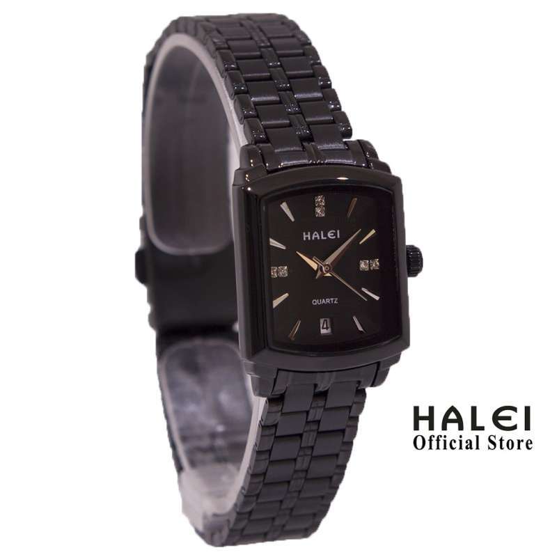 Jual Jam Tangan Wanita Full Black Fitur Tanggal Halei 570l Hitam Di ...