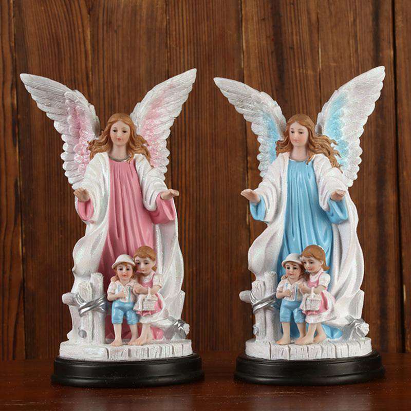 Jual Baby Angel Statue Figurine Religious Collectibles Home Angel Wings ...
