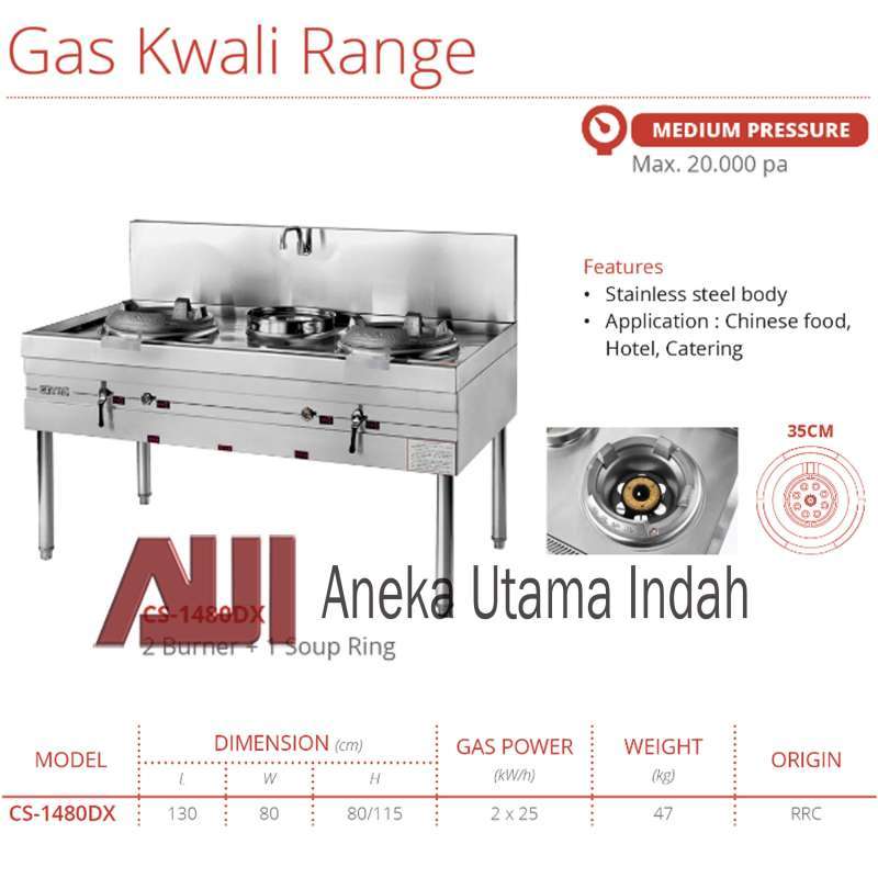 Promo Getra Cs-1480dx Gas Kwali Range 2 Tungku 1 Soup Ring High Pressure Diskon 22% Di Seller ...