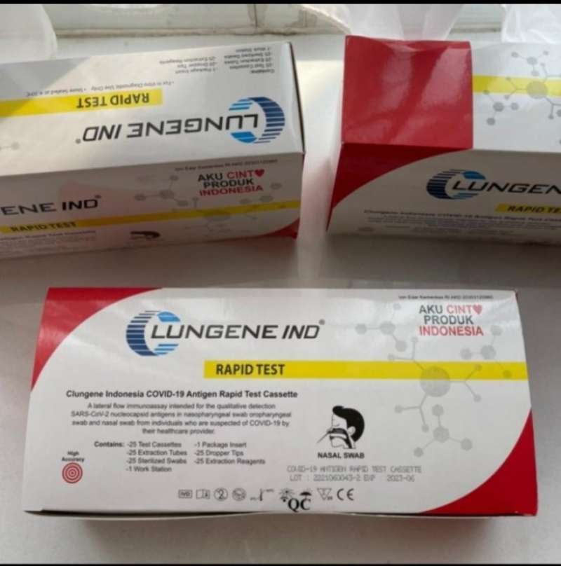 Jual alat rapid test swab antigen lungene indonesia ijin kemenkes RI ...