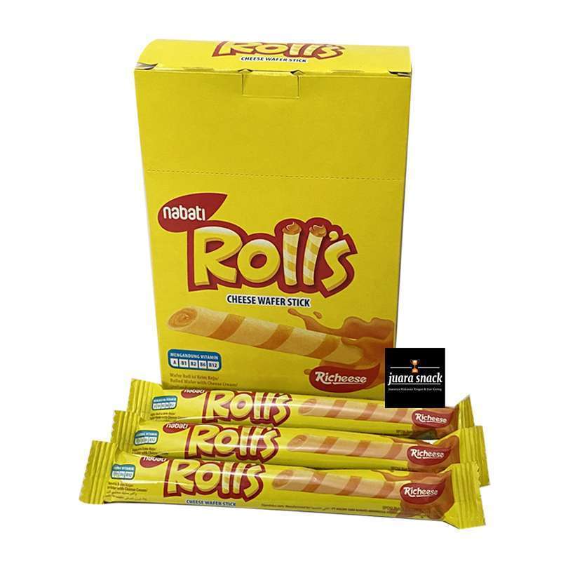 Jual Nabati Rolls Wafer Stick Cheese Keju [ 1 Box Isi 20pcs ] di Seller ...