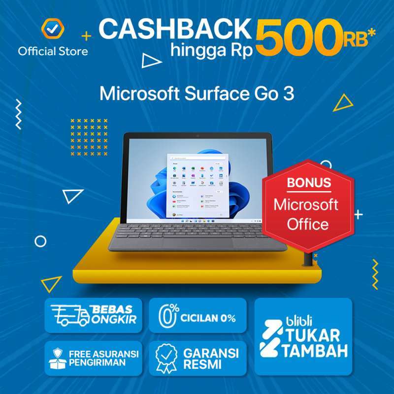 Jual Microsoft Surface Go 3 Core I3 8gb 128gb Platinum Di Seller Gadget