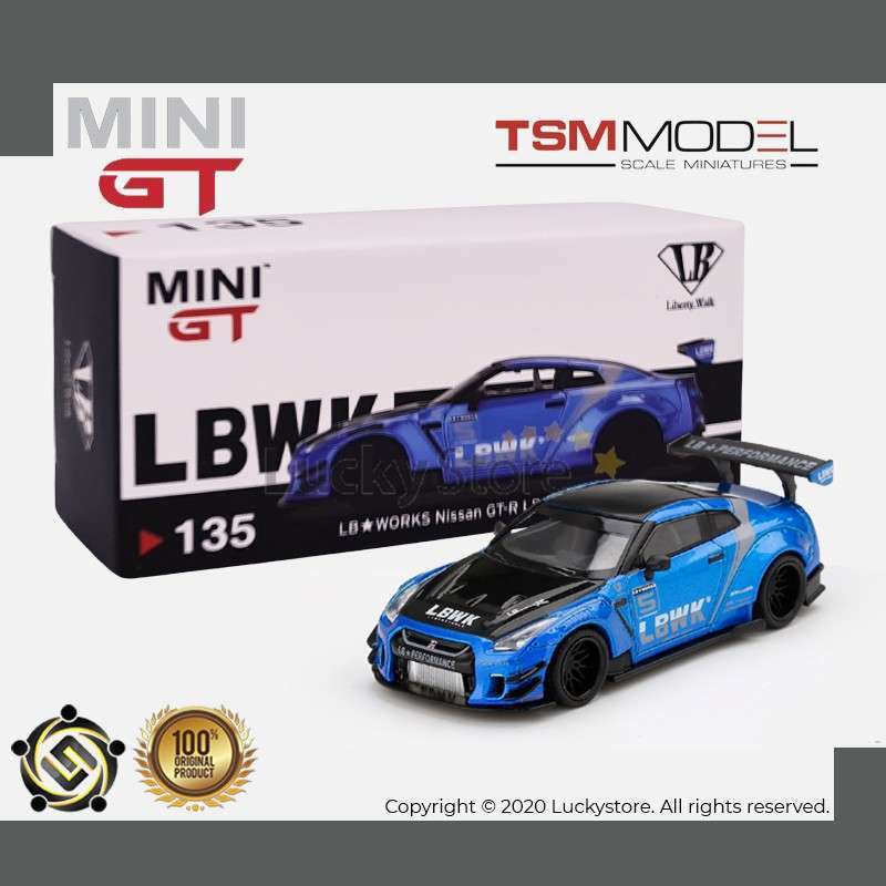 Jual MINI GT Liberty Walk LB Works LBWK Nissan GT-R (R35) Blue Livery 2 ...