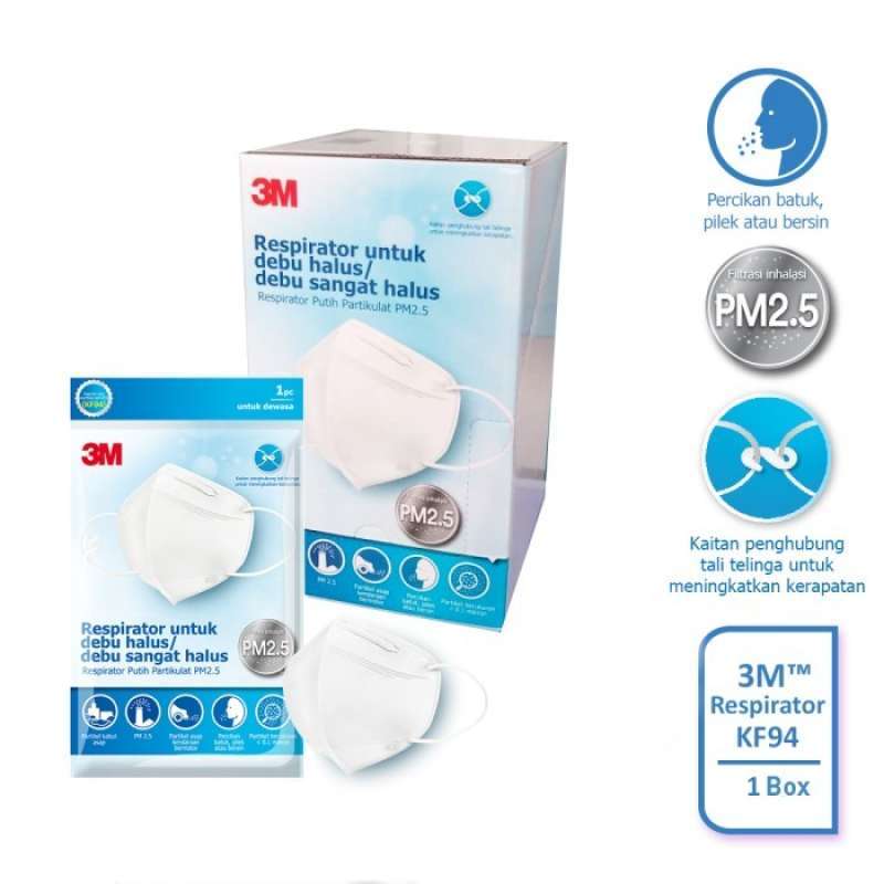 Jual 3M Nexcare Masker Kesehatan Respirator KF94 - 1 Box ( isi 20 ...