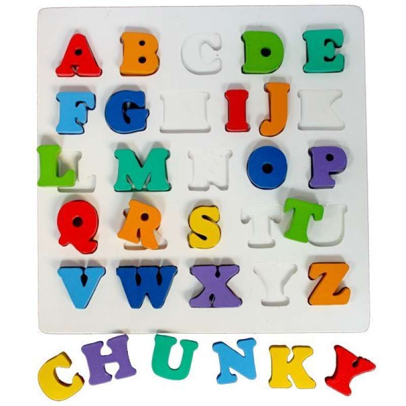 Promo Puzzle Kayu Chunky Abjad Huruf Besar Diskon 15% di Seller Edugen ...