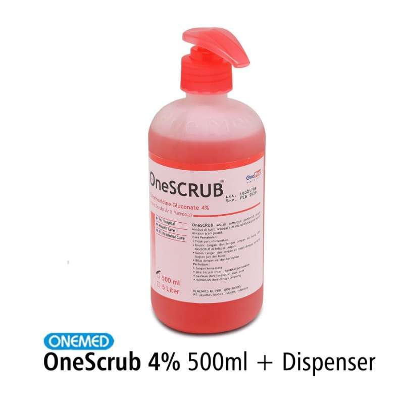 Jual Onemed One Scrub 4% Hand Soap [500 mL + Dispenser] di Seller ...