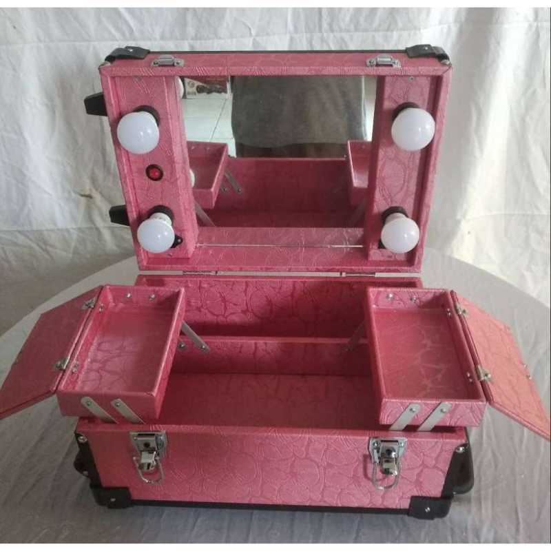 Promo beautycase 40cm 4 lampu Tas Koper Make Up Diskon 10% di Seller ...