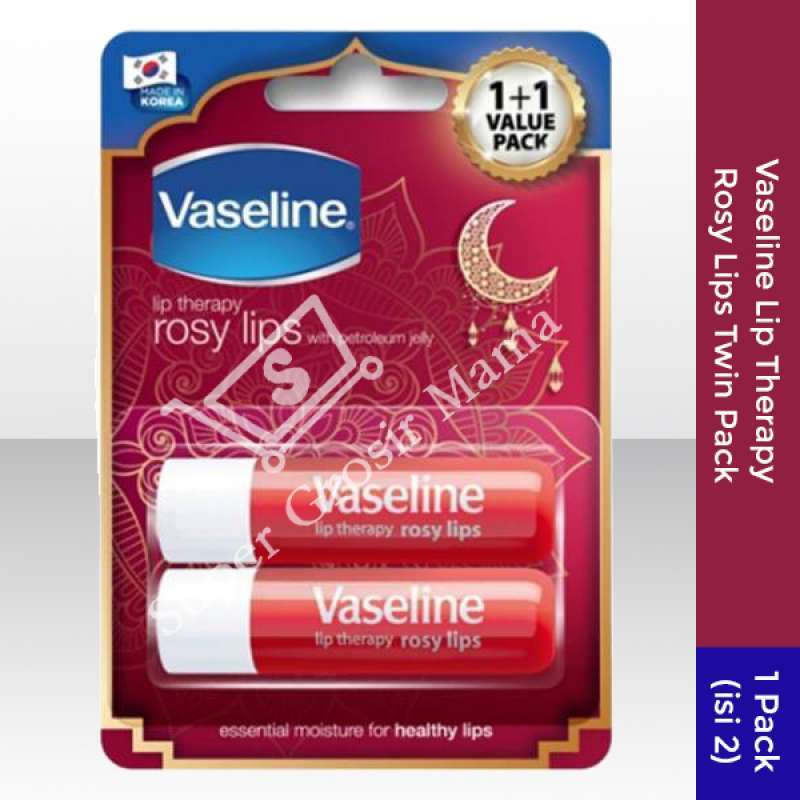 Jual Vaseline Lip Therapy Rosy Lips Twin Pack - Merah di Seller Super ...