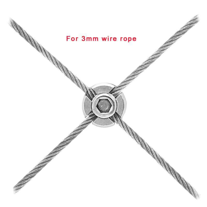 Jual 4 X 1/10 Stainless Steel Wire Rope Cross Clips For Wire Rope ...
