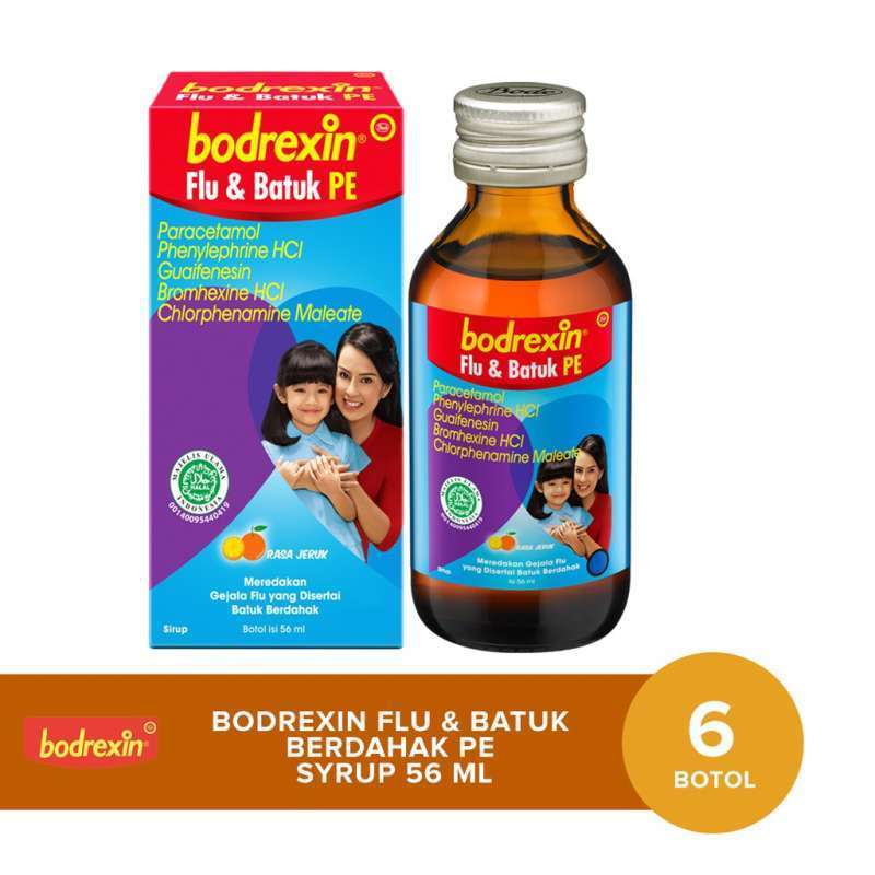 Jual BODREXIN SIRUP FLU & BATUK PE 60 ML / OBAT ANAK / OBAT BATUK SYRUP ...