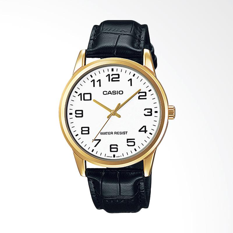 Jual Casio Standard Kulit Jam Tangan Pria - Hitam Mtp-v001gl-7b Di ...