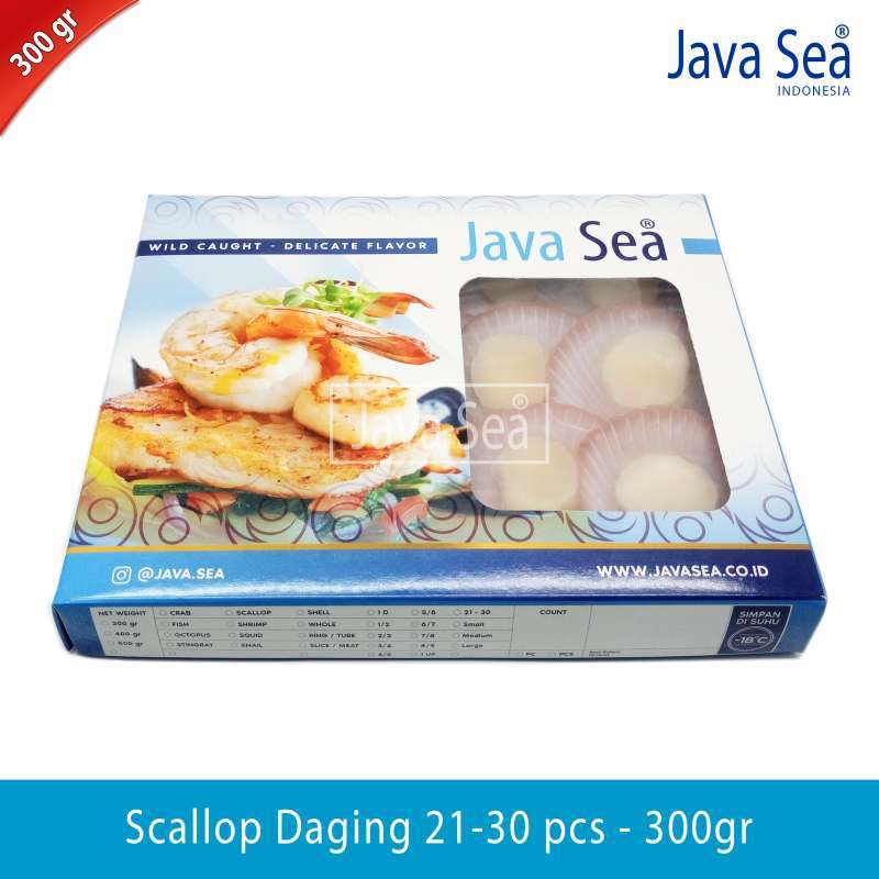 Promo Scallop Cangkang Daging 21-30 Pcs Pack 300gr Java Sea Halal Diskon 16% Di Seller Java Sea ...