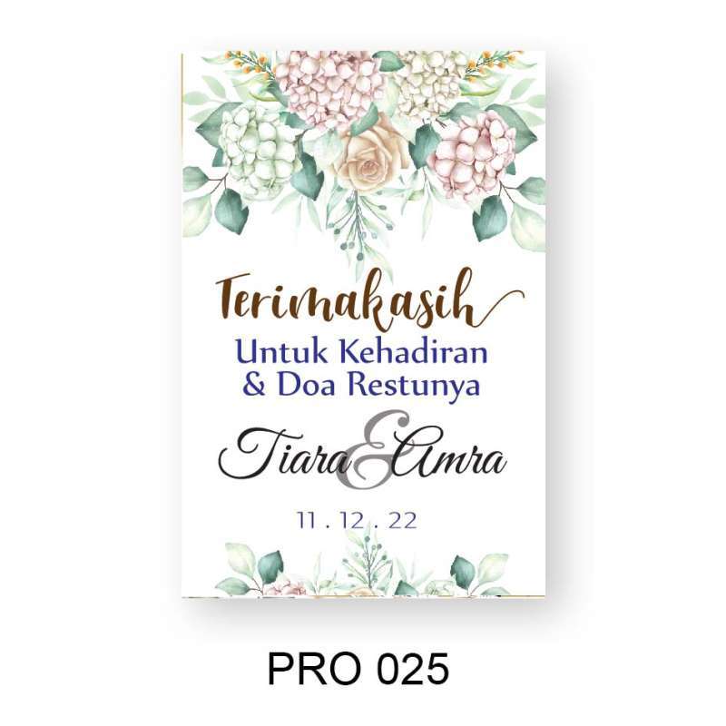 Jual (100 Pcs) Pro 025 Custom Kartu Ucapan Terimakasih/thanks Card ...