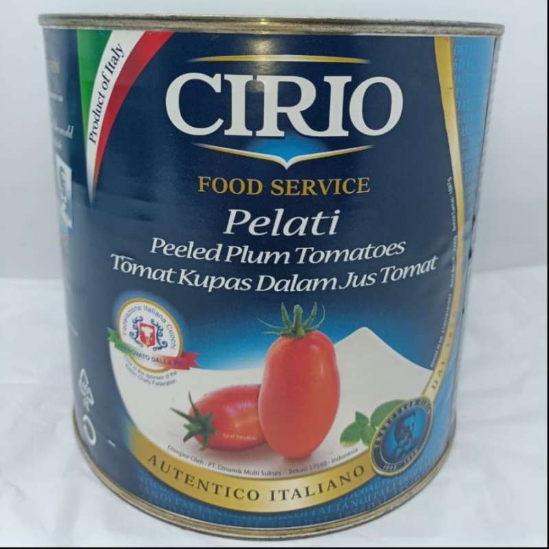 Jual cirio tomato peeled 2.5kg pelati tomat kupas dalam jus tomat di ...