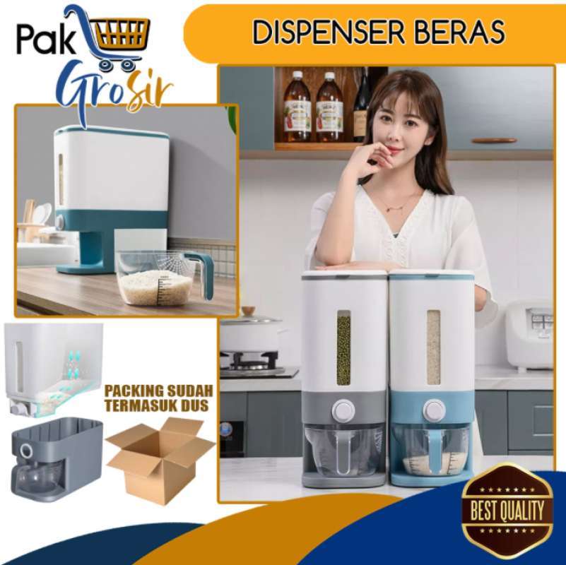 Promo Dispenser Beras 12L Rice Box Tempat Penyimpanan Beras Otomatis ...