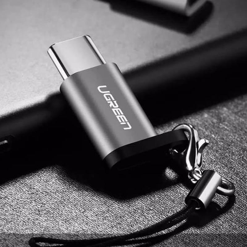 Jual Ugreen 40945 Micro USB to Type C Adapter Changer - Gray - Gray di ...