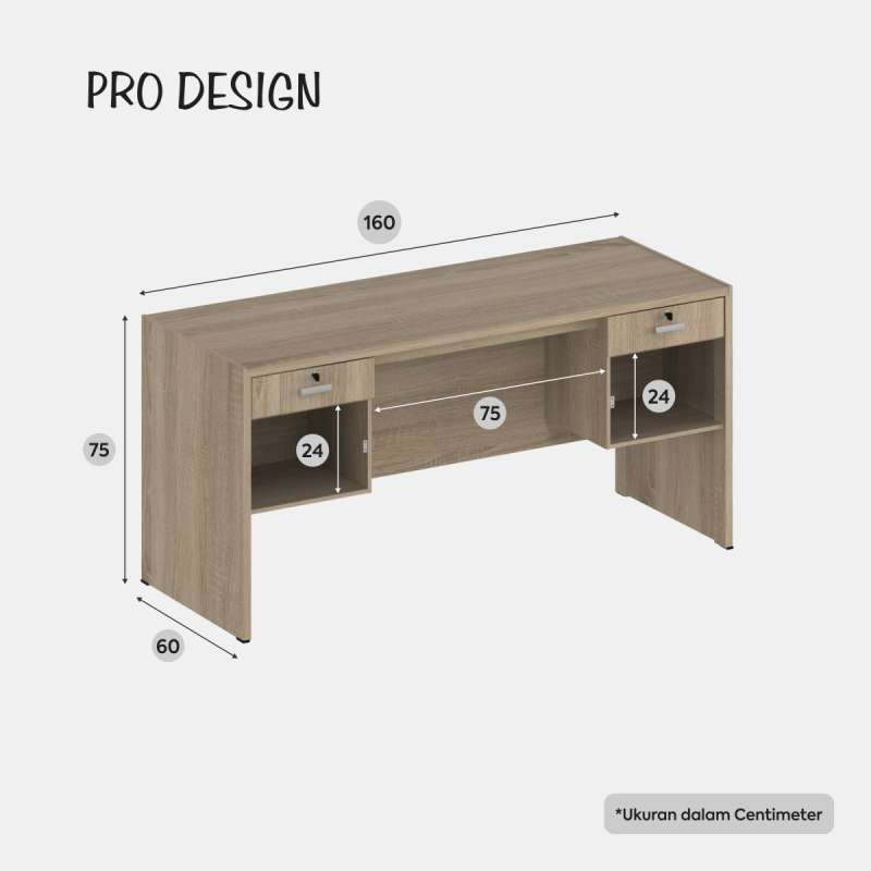 Jual Pro Design Volta Meja Kerja Kantor [ukuran 160 Cm] Di Seller Pro ...