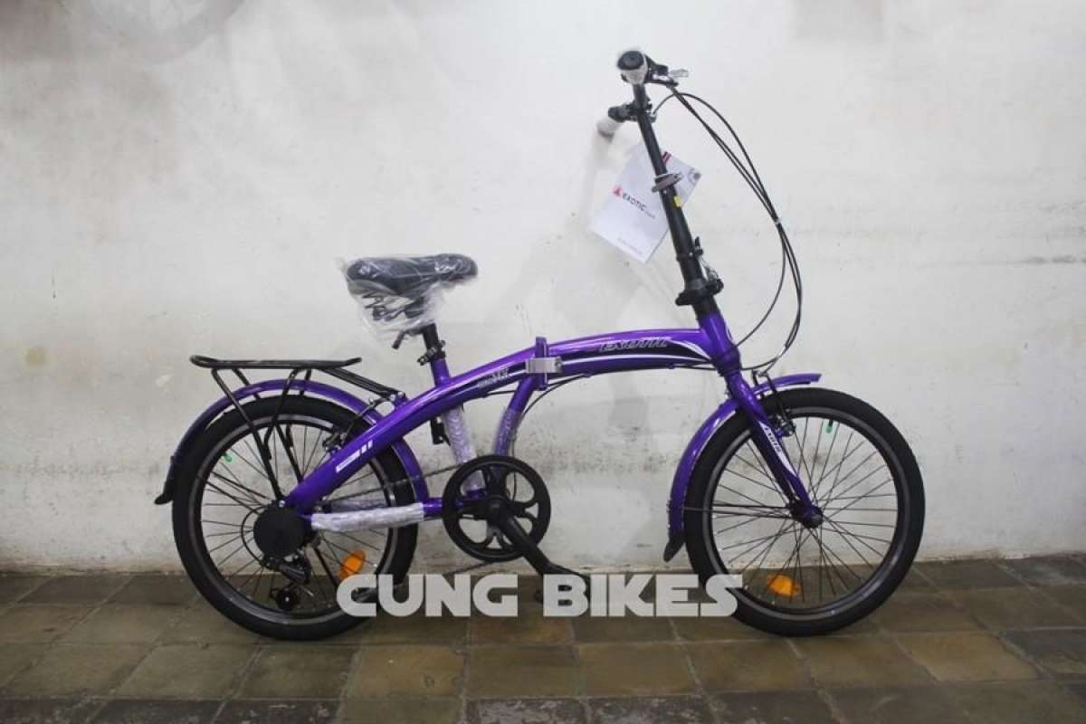 Jual Sepeda Lipat Exotic 2026 Ukuran 20 Warna Ungu Untuk Anak Dan ...