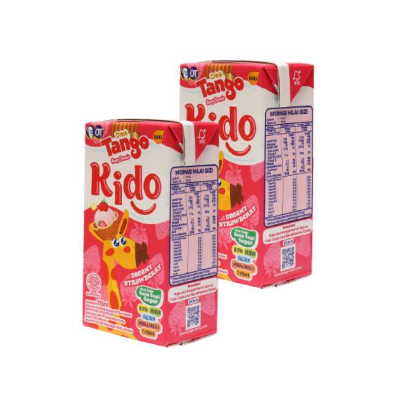 Jual [DAPAT 2] TANGO KIDO Rasa Strawberry Drink SUSU UHT Sapi Segar 115 ...