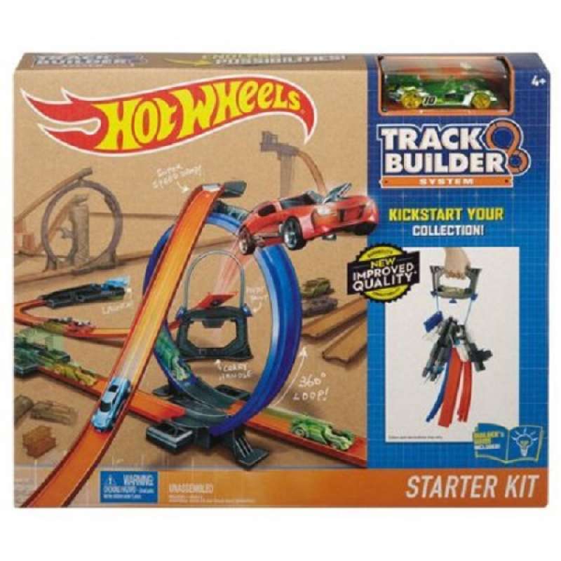 Jual Hotwheels Track Builder Starter Kit Track Set - Original Mattel Di ...