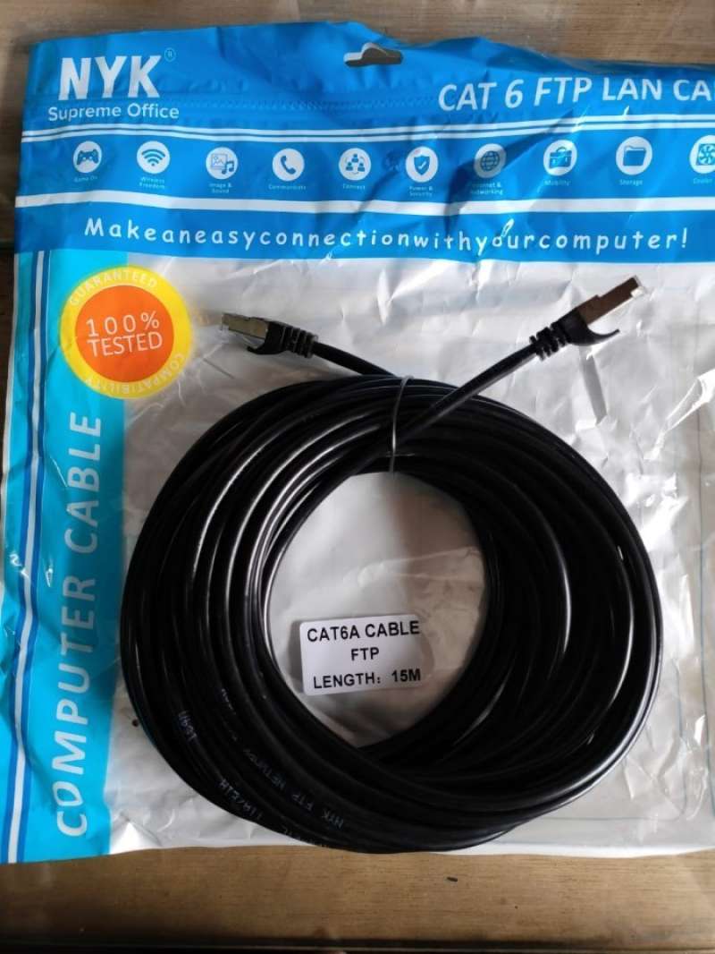 Jual kabel LAN 15M Cat6 FTP cable LAN 15 meter High Quality di Seller ...