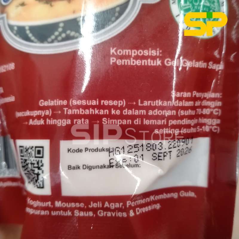 Jual Hakiki Gelatin Bubuk / Gelatin Sapi / Gelatine Powder / Gelatin ...