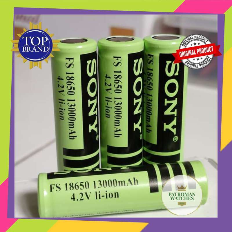 Promo Baterai Battery Sony 18650 Rechargeable 1300mah 4,2v Original ...