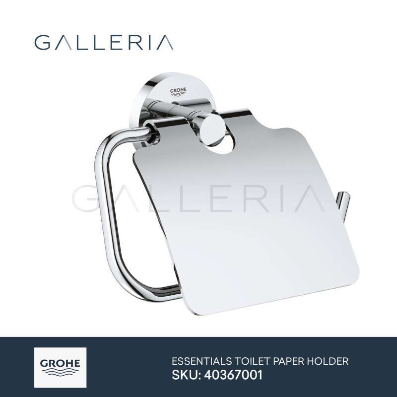 Jual Grohe Essentials Toilet Paper Holder with Cover 40367001 / Grohe Tempat Tisu di Seller ...