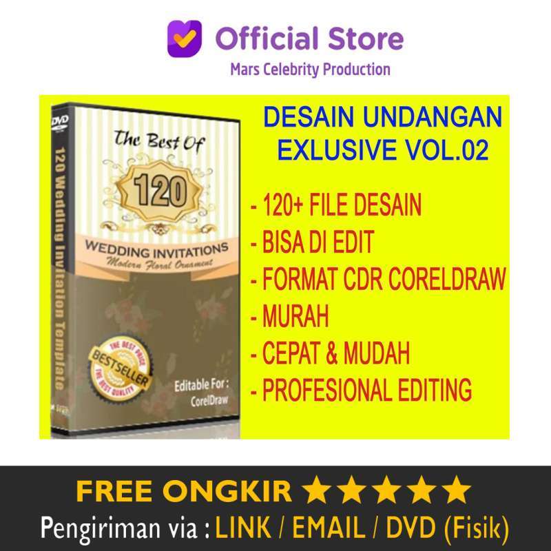 Jual Bundle 120 Template Desain Undangan Exclusive Vol 2 Design Grafis ...