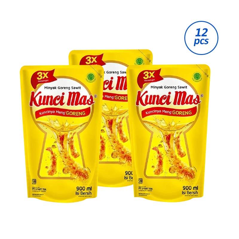Promo KUNCI MAS Minyak Goreng [Pouch/ 12 Pcs/ 900 ml] Diskon 35% di ...