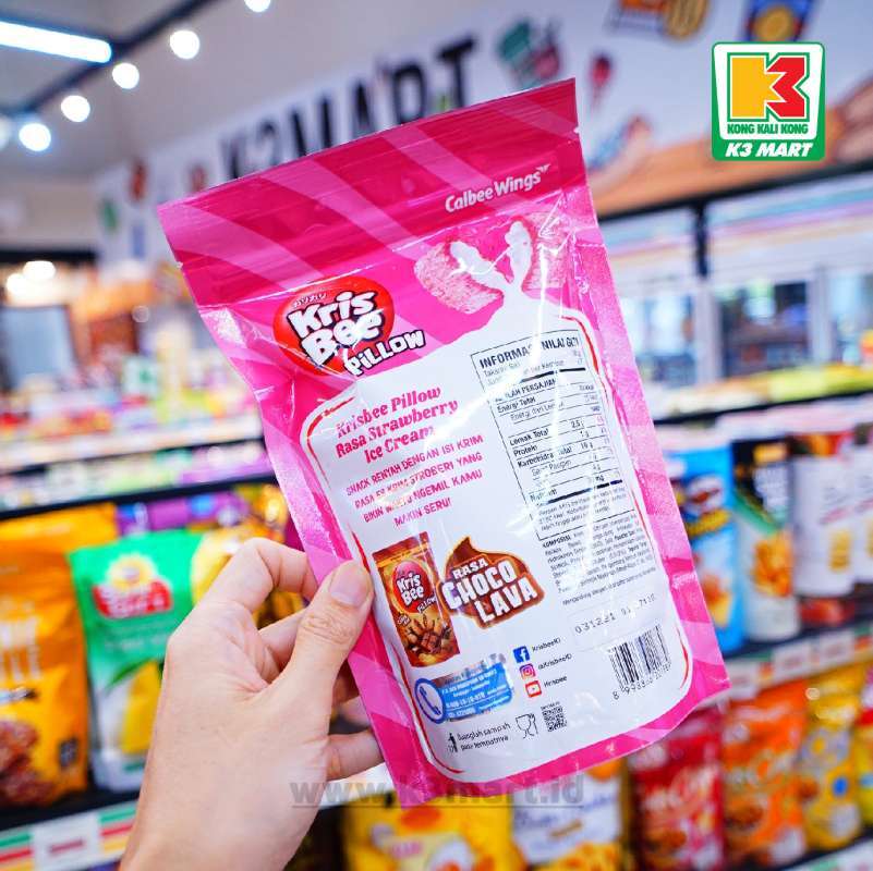 Jual Krisbee Pillow Strawberry Ice Cream Snack [120 G] Di Seller K3mart ...