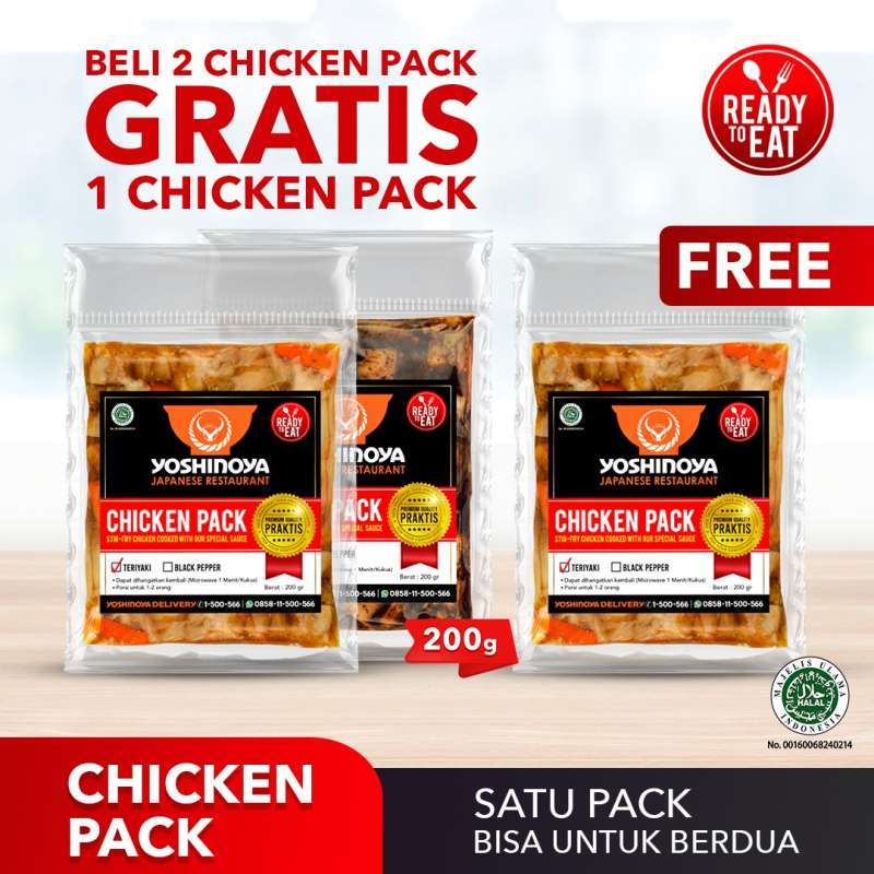 Jual 2 Chicken Pack Free 1 Chicken Pack di Seller Yoshinoya Official ...