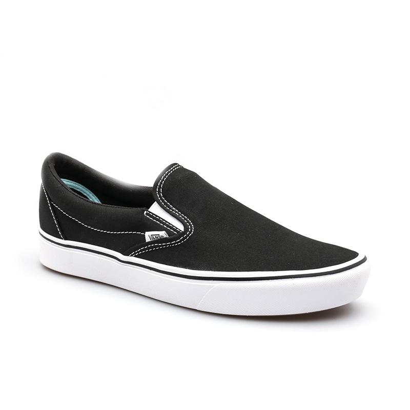 Jual Vans UA Comfycush True Sepatu Slip On Unisex - Black White ...