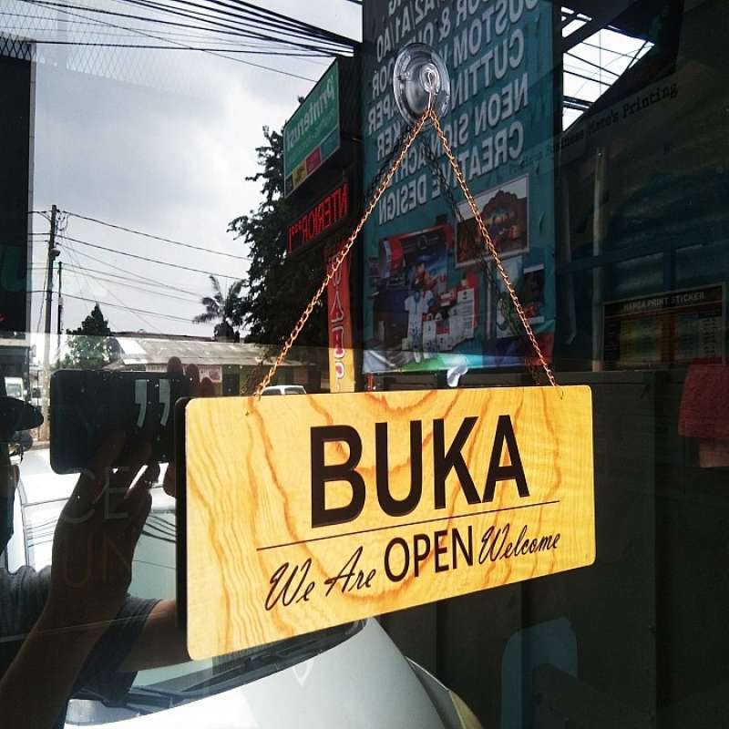 Jual Sign Board Acrylic OPEN CLOSE Akrilik Tulisan BUKA-TUTUP SIGNAGED ...