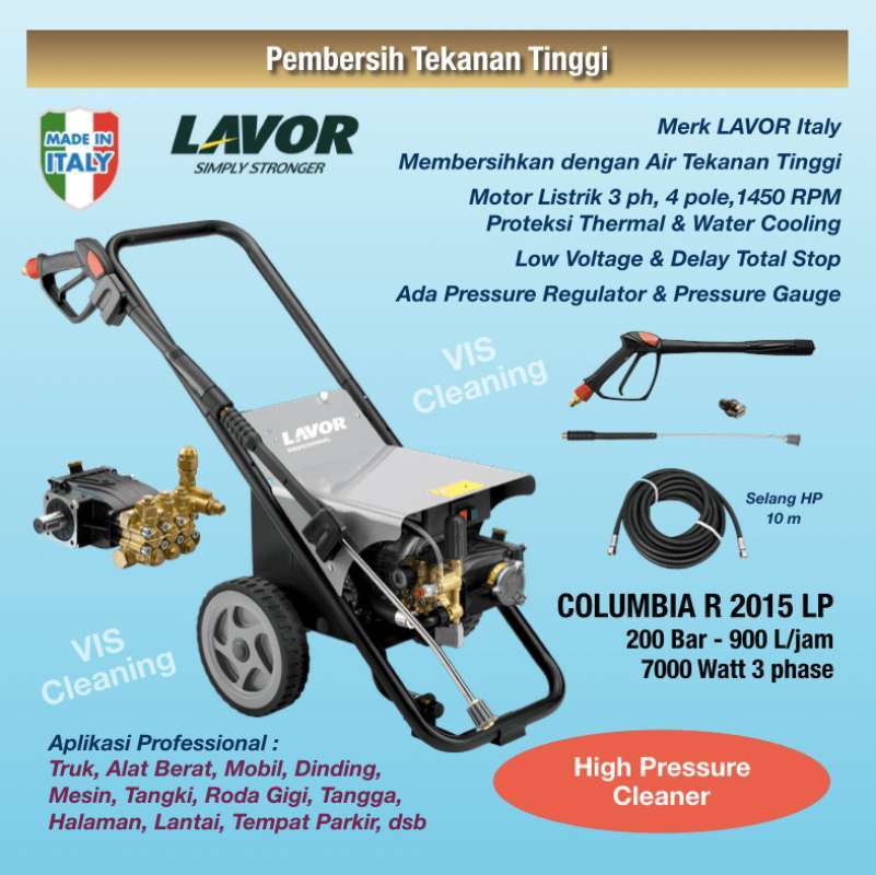 Jual High Pressure Cleaner 200 Bar - LAVOR Colombia R 2015 LP di Seller ...