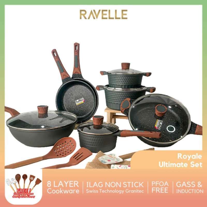 Jual Panci Set RAVELLE ULTIMATE ROYALE - Cookware Set - ILAG GRANITEC ...