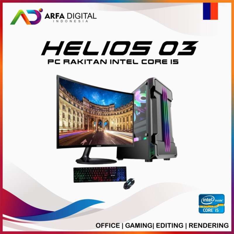 Jual CPU PC Gaming Full Set Lengkap Intel Core i5 RAM 8GB VGA 2GB DDR5 Monitor LED Curved 24 ...